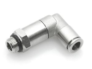 Raccord rallonge coudé 90° orientable filetage mâle BSP cyl.&métrique IPSO 026