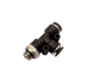 Raccord pneumatique en T orientable piquage bout, instantané